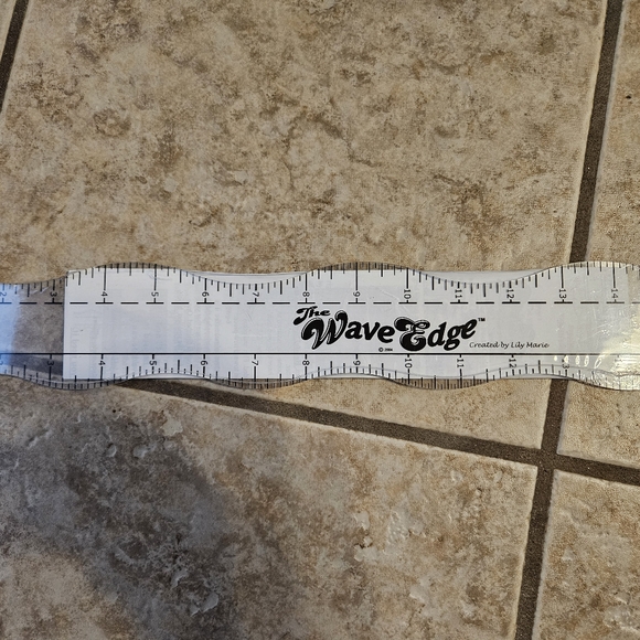 Other | 16 Wave Edge Ruler A Clear Acrylic Quilting Template For Sewing ...